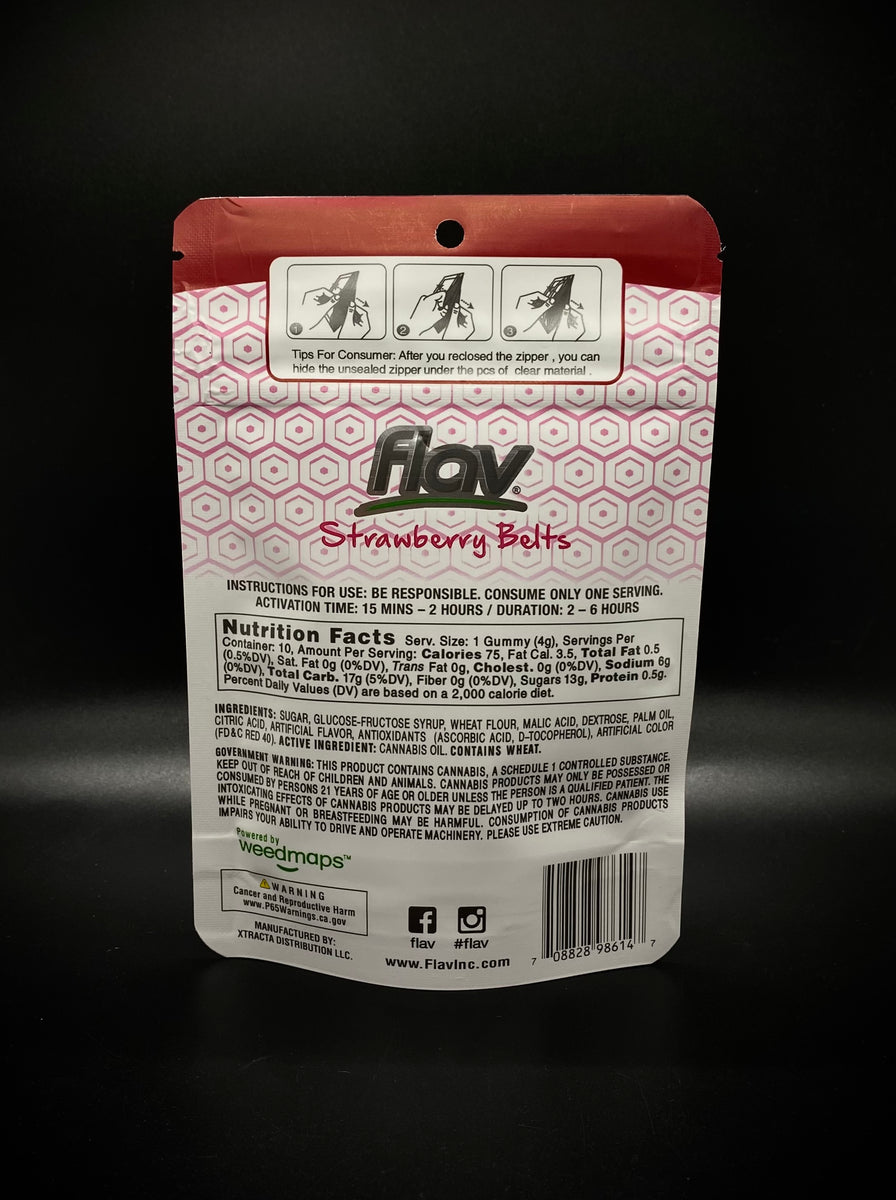 Flav Gummies -StrawBerry Belts- – Xotic Packagez Locker